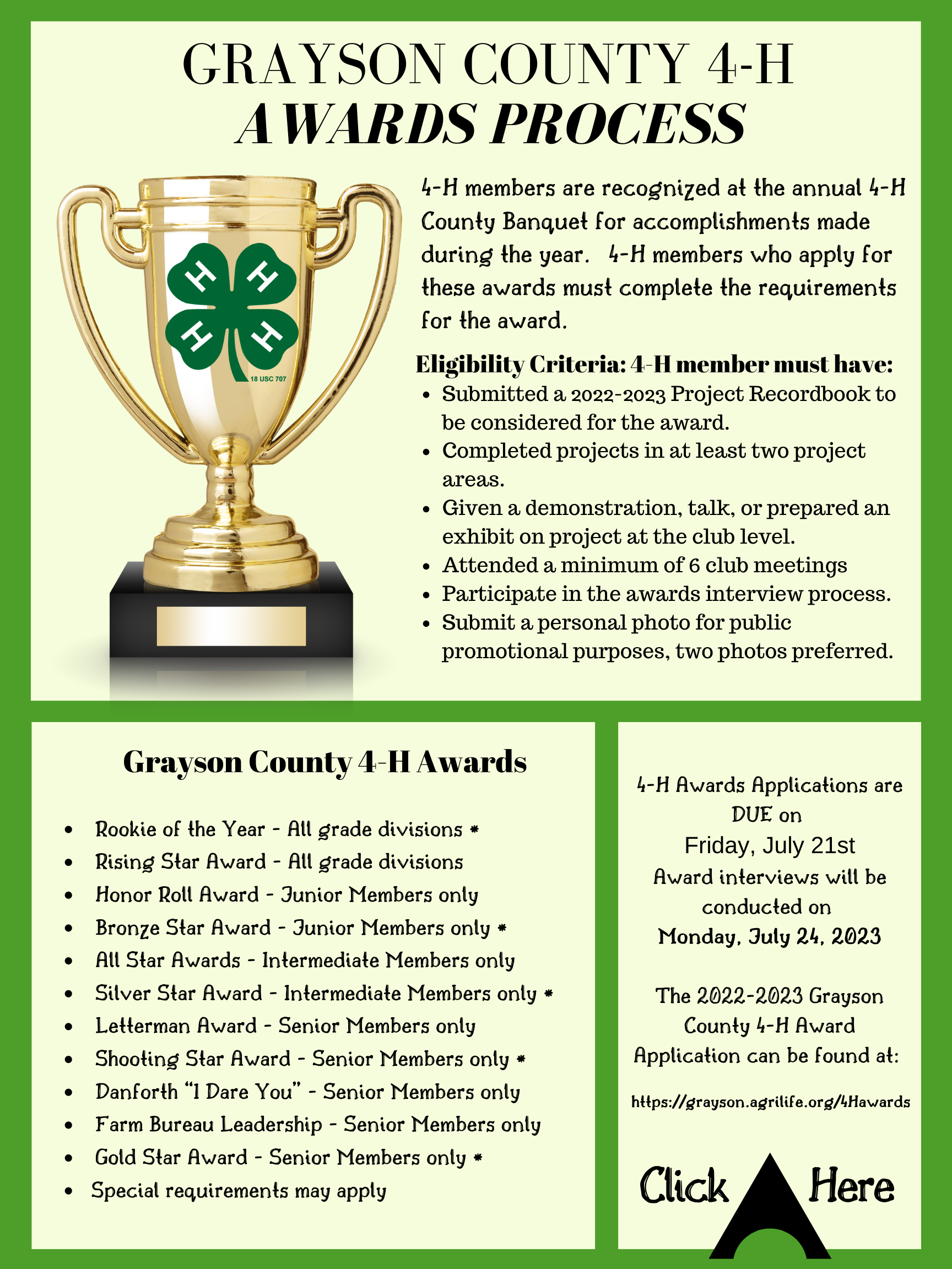 4-H Awards and Applications - Grayson